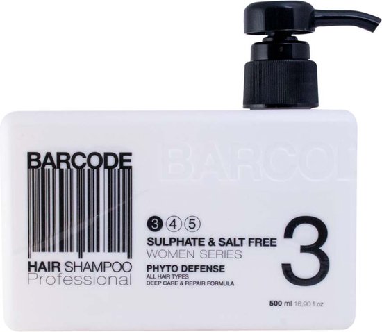 BARCODE - Hair Shampoo - Sulphate & Salt Free - 500ml | bol