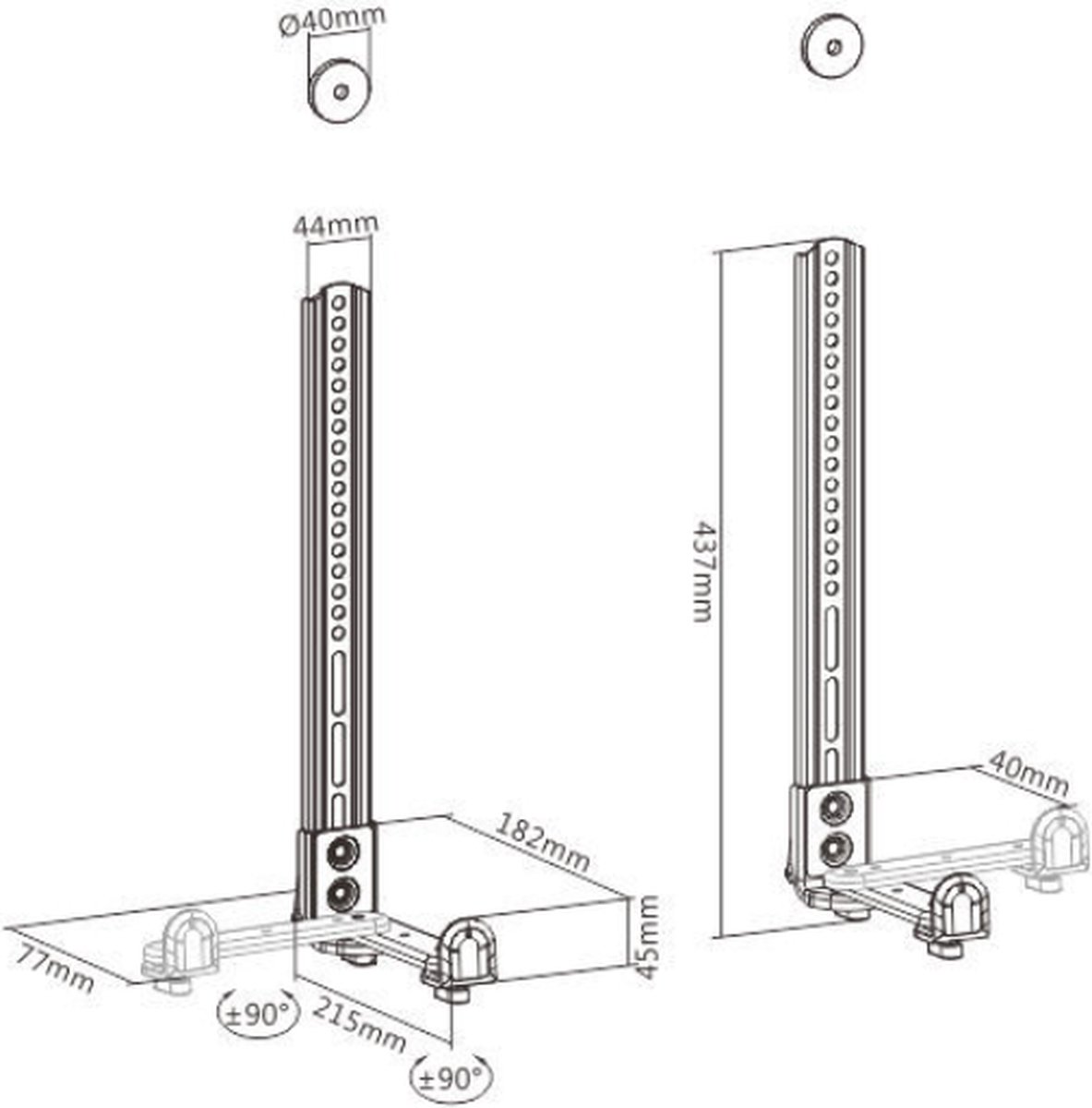 Universele Soundbar Beugel - Soundbar beugel voor beweegbare TV ...