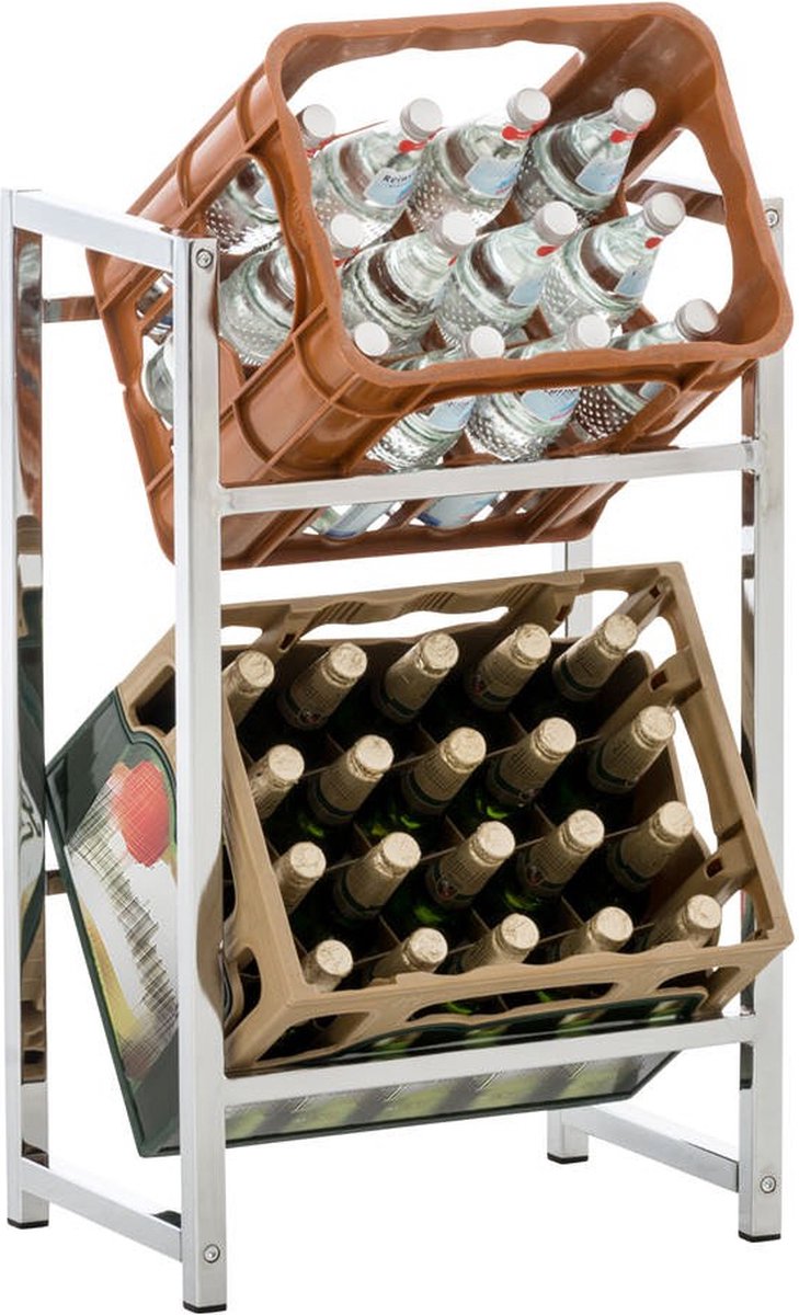 Krattenrek - Opbergrek - 2 Kratten - Extra Stevig - Metaal | bol