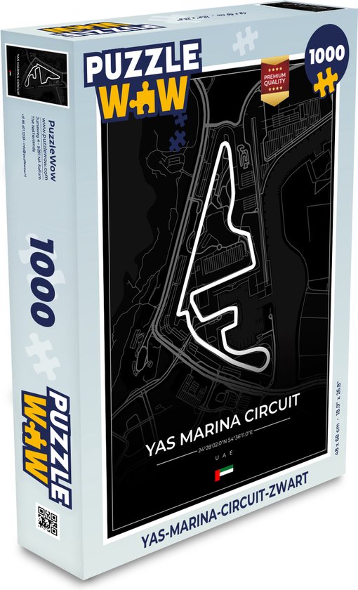 Puzzel Racebaan - Yas Marina Circuit - Circuit - F1 - Abu Dhabi - Zwart ...