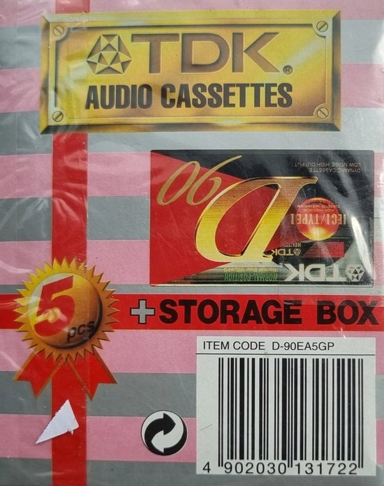 5x TDK D90 cassettebandjes in storage box | bol