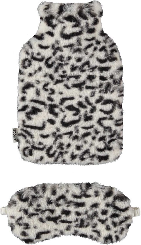 Apollo | Warmwaterkruik | Leopard print met oogmasker | Beige | Kruik ...