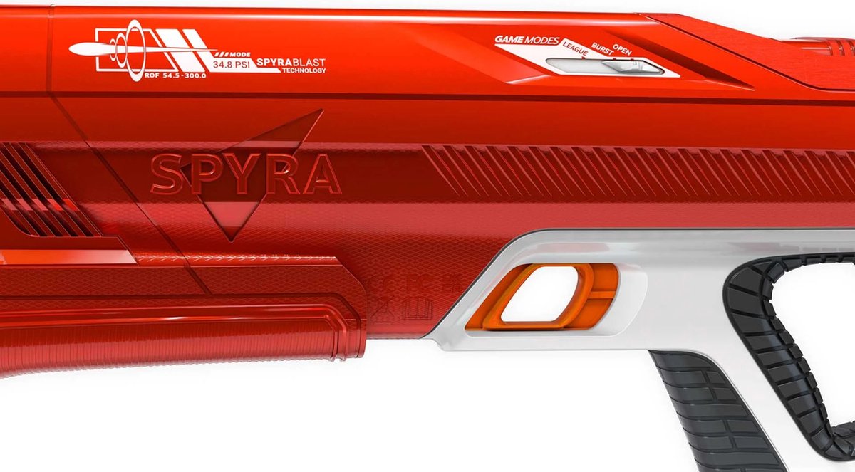 Spyra THREE Rood - Elektrische Waterpistool - Spyra 3 Watergun Red ...
