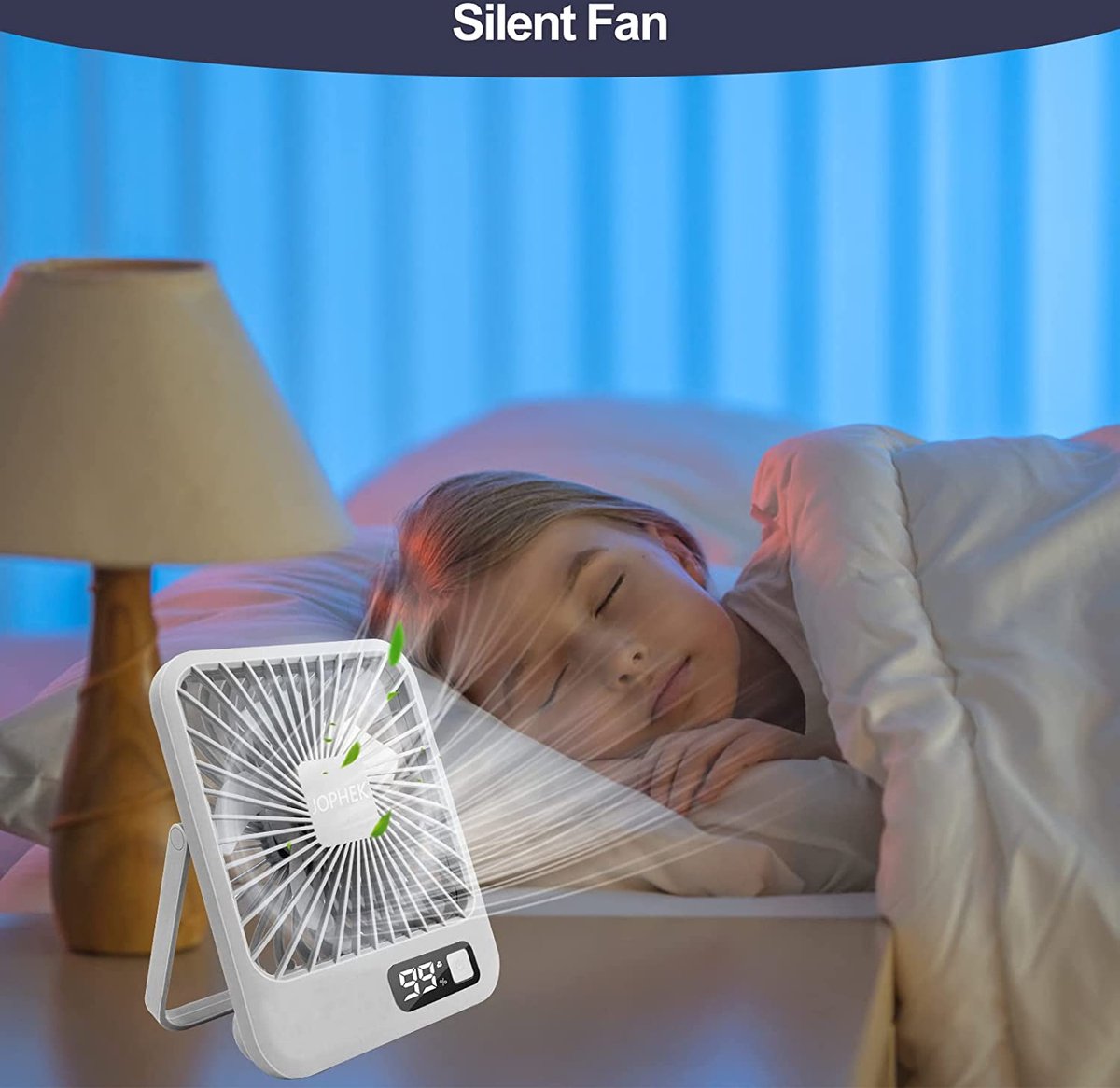 Portable Mini Ventilator - Elektrische Ventilator - Stille Ventilator ...