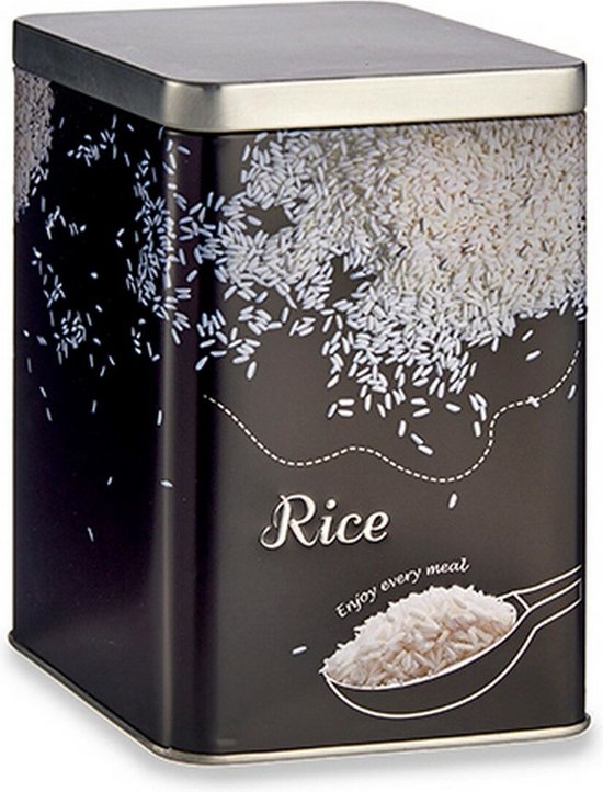 Tin Rice Black Grey Metal 1 L | bol