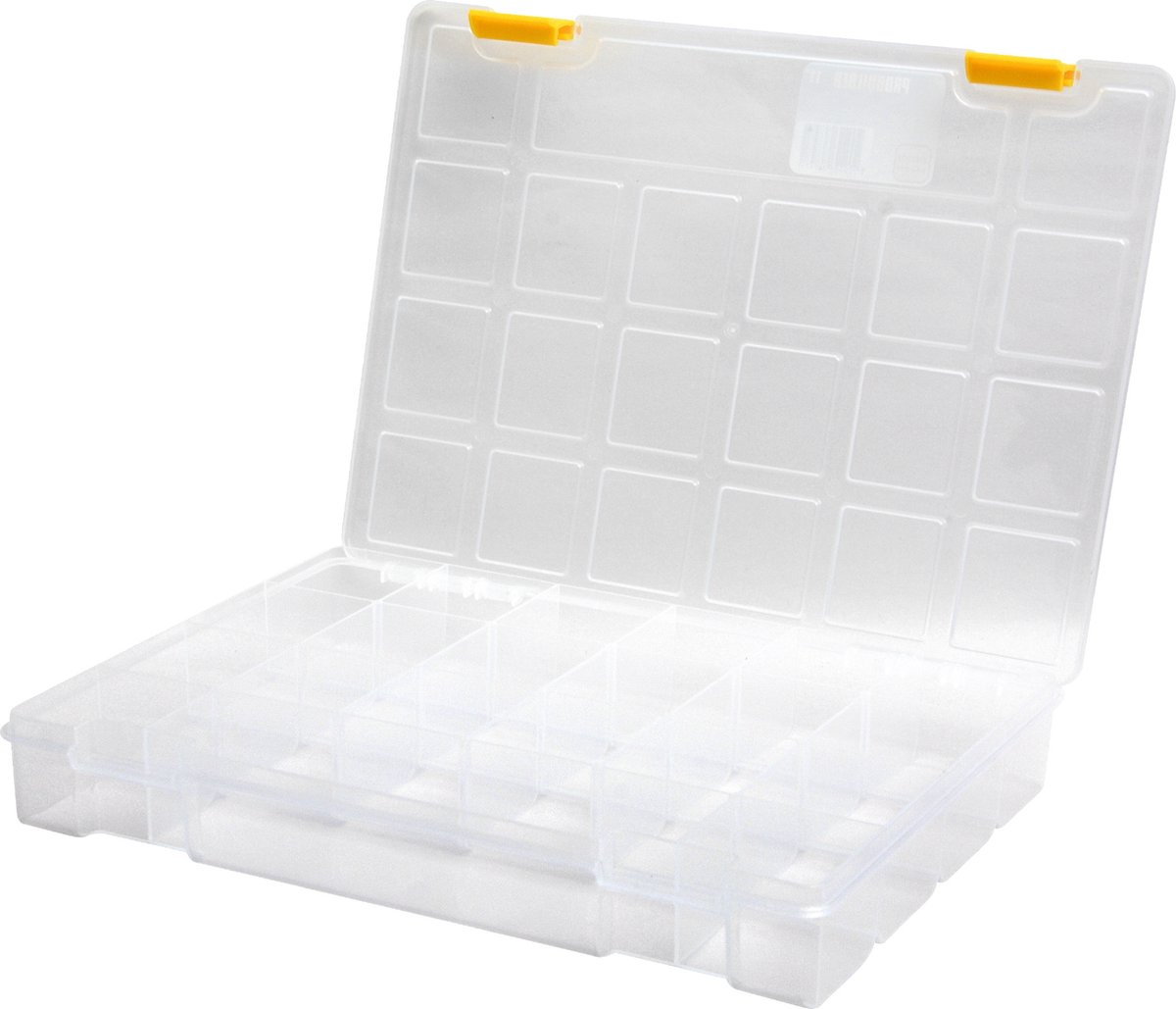 Probuilder sorteerbak - 21 vaks - transparant - 28 x 20 x 5cm | bol.com