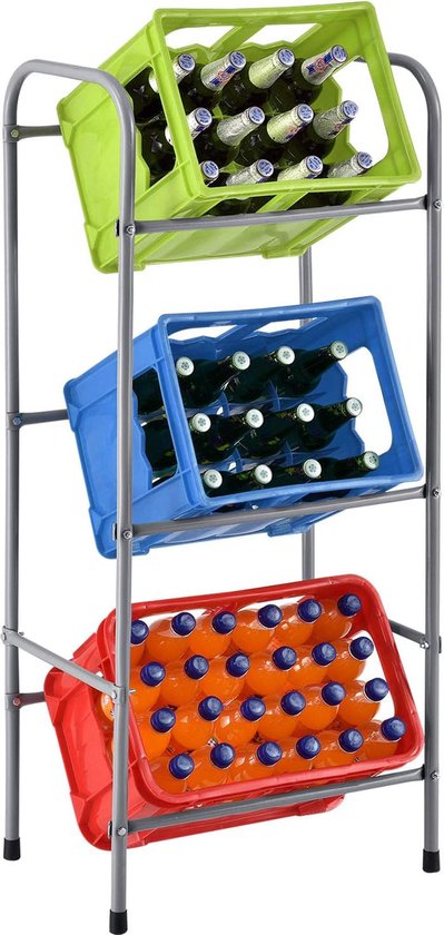 Drankrek Cool - Ruimtebesparend rek voor 3 kisten à 17 kg - Metaal - 50 ...