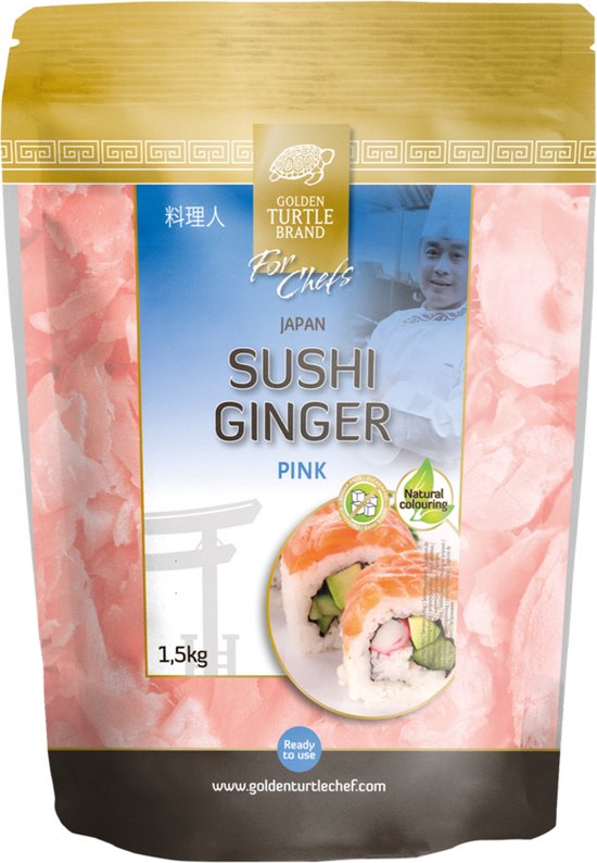 Golden Turtle Chef Sushi gember roze 1500 g | bol
