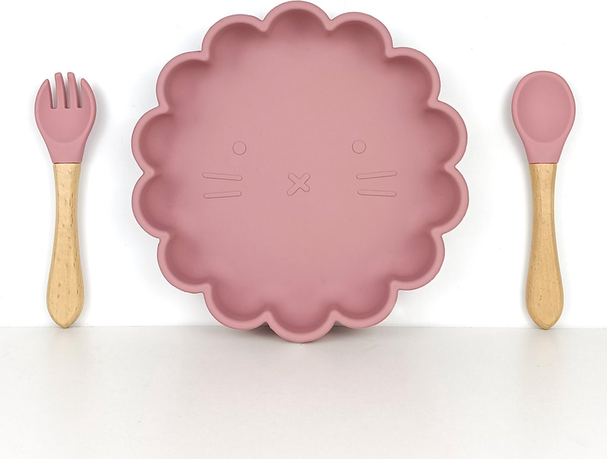 Siliconen Babyvoeding Set - Kinderbordjes - Baby bestek set met zuignap ...