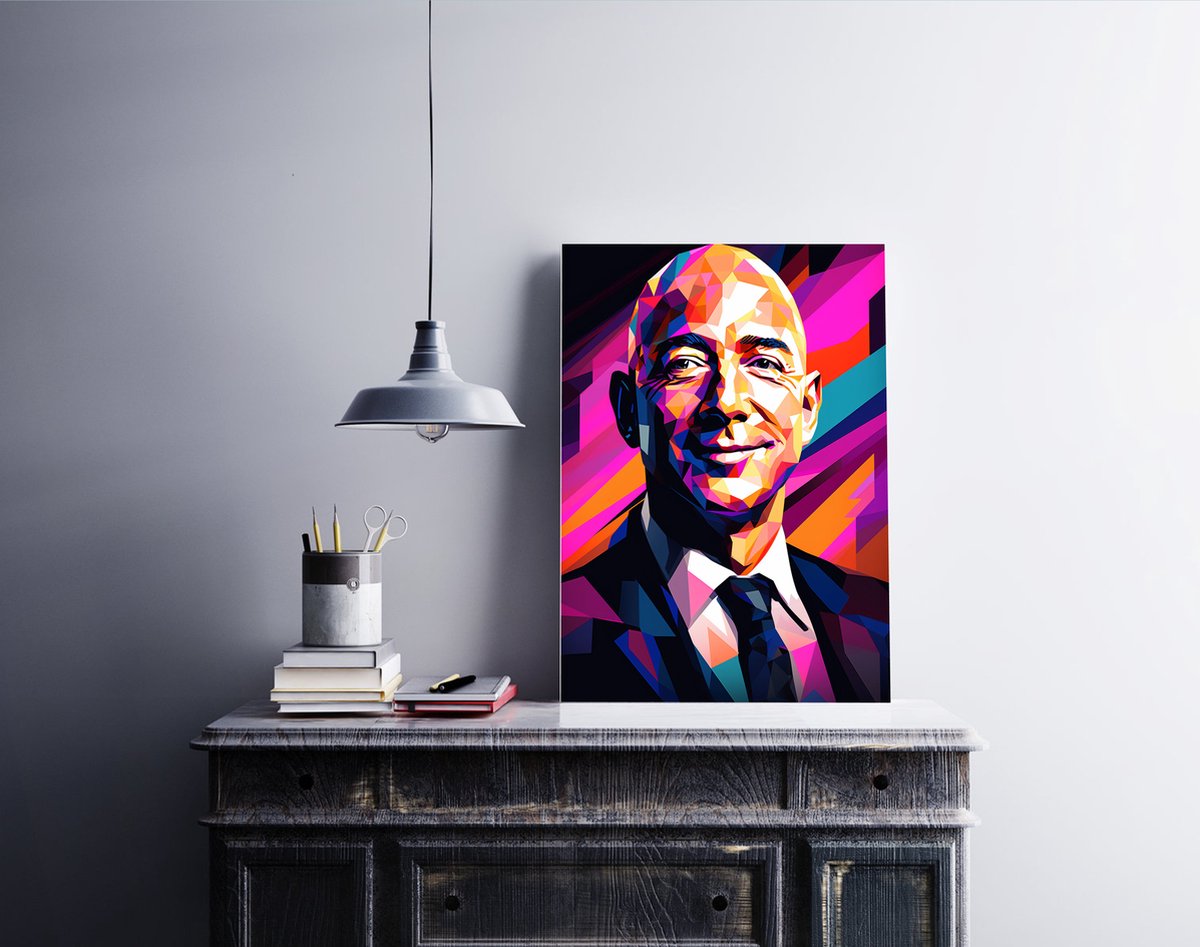 Jeff Bezos Poster | Amazon Poster | CEO Poster | Poster Bezos | Pop Art ...