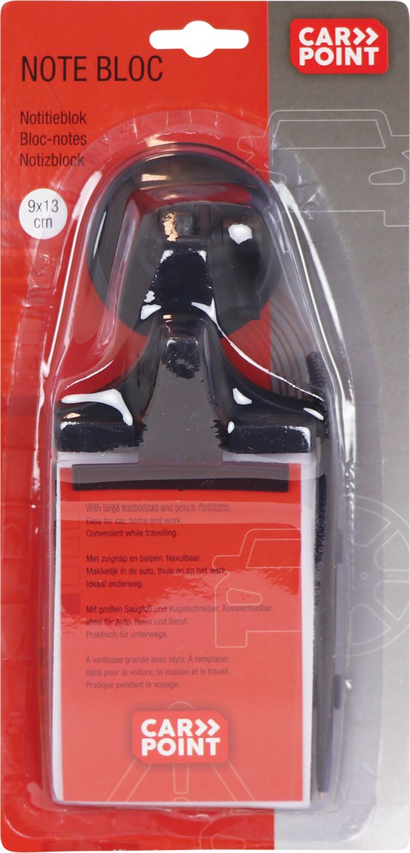 Carpoint Auto-notitieblok Met Zuignap 9 X 13 Cm Zwart | bol