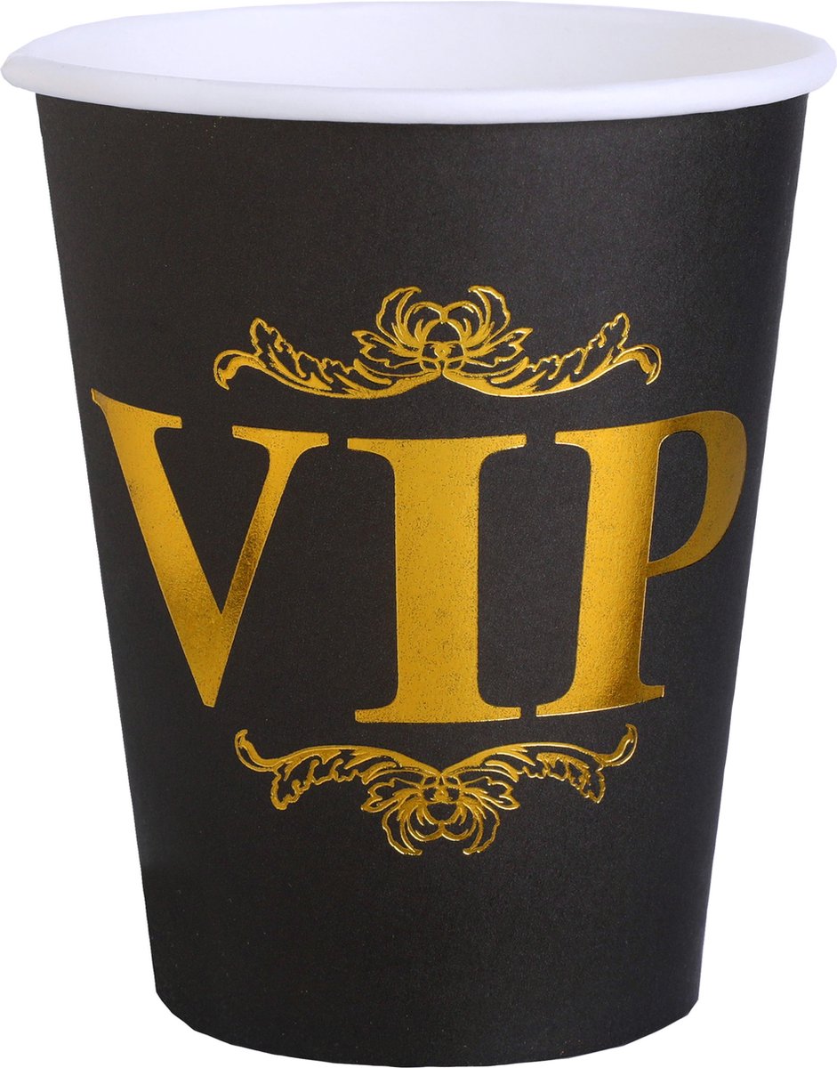 Santex VIP thema feest wegwerp bekertjes - 10x stuks - 270 ml - karton ...
