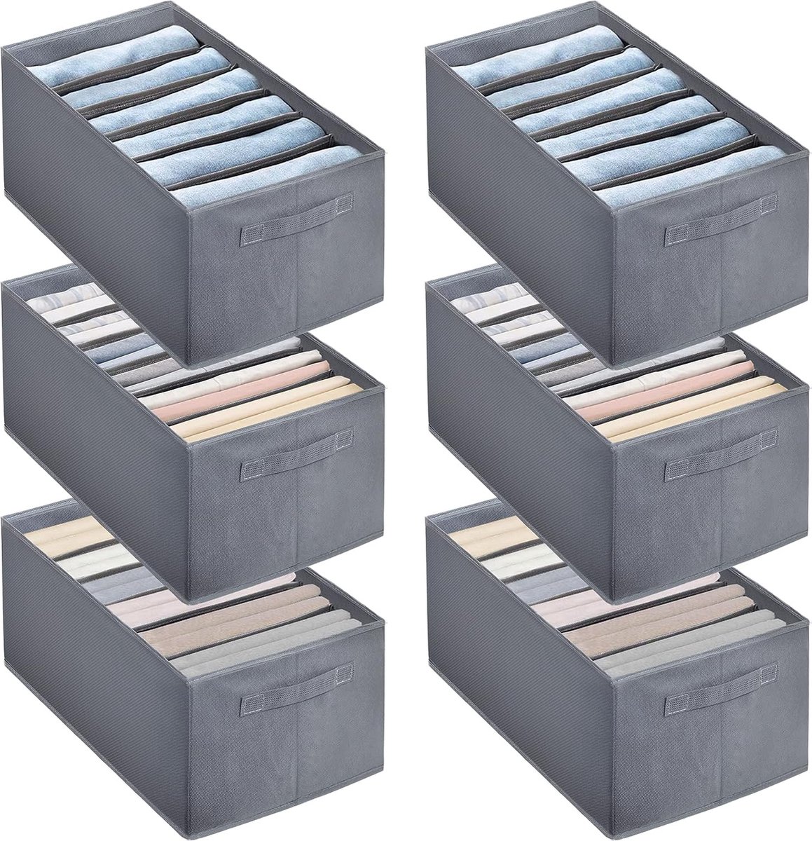 6 stuks opbergsysteem voor laden, kledingkast, kast, organizer, jurken ...