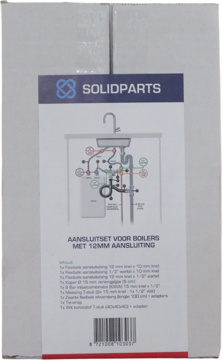 Solidparts Aansluitset voor Boilers met 12mm aansluiting | bol