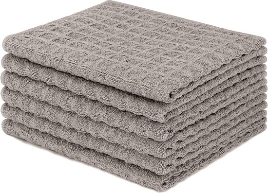 Keuken Vaatdoeken Set (6 Pack), 28 x 28 cm Zachte Schoteldoeken Snel ...