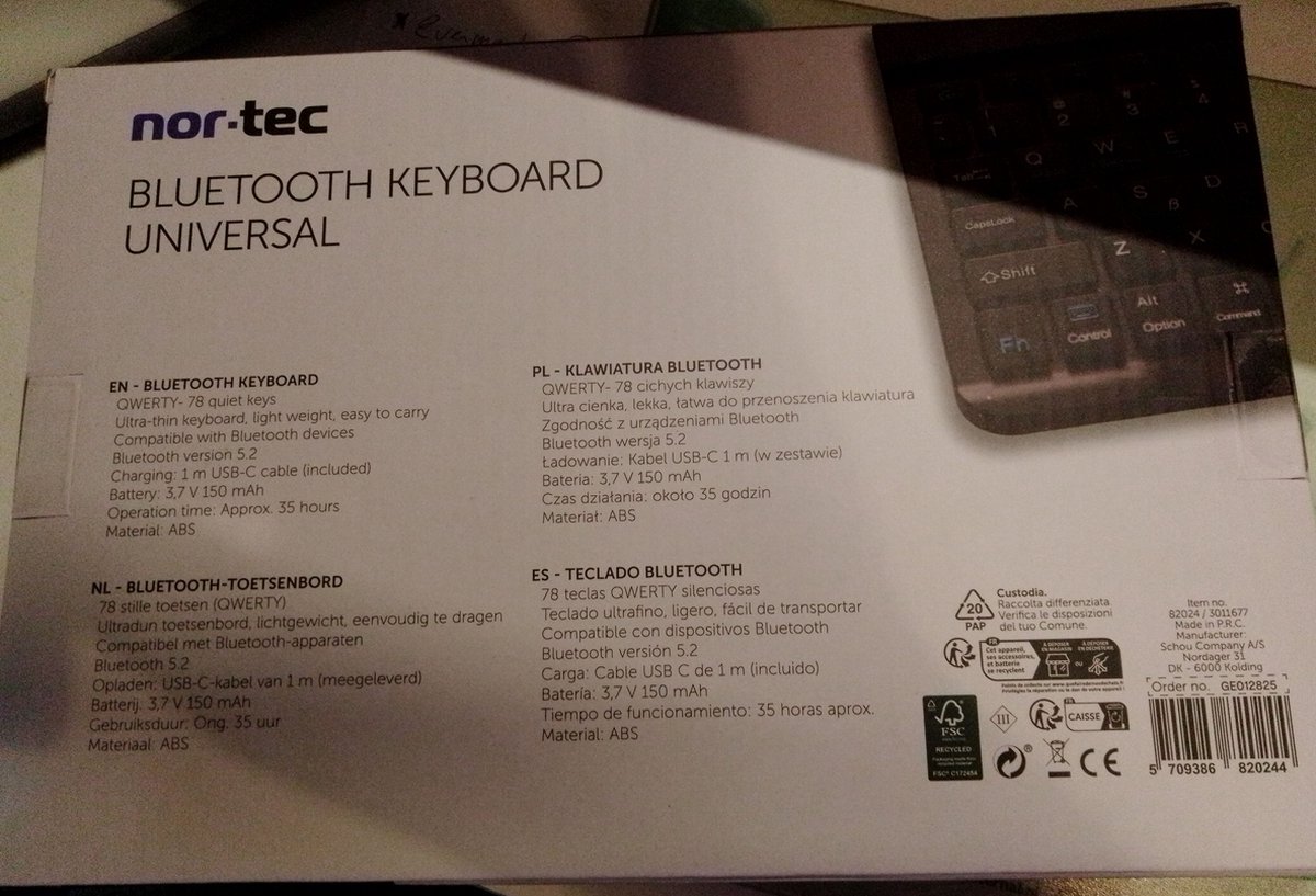 Nor-tec Bluetooth keyboard universal | bol.com