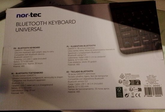 Nor-tec Bluetooth keyboard universal | bol.com