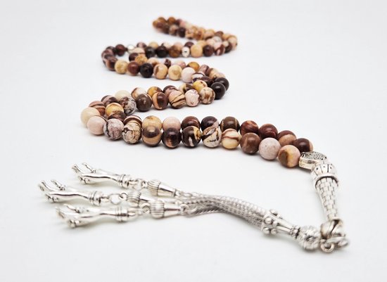 Tasbih 99 Klassieke Natuursteen Kralen - Moslim Gebed Kraal - Ronde ...