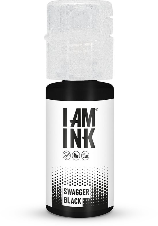 JE AM INK - Swagger Noir | Filling/Blackout 10 ml d'encre de tatouage ...