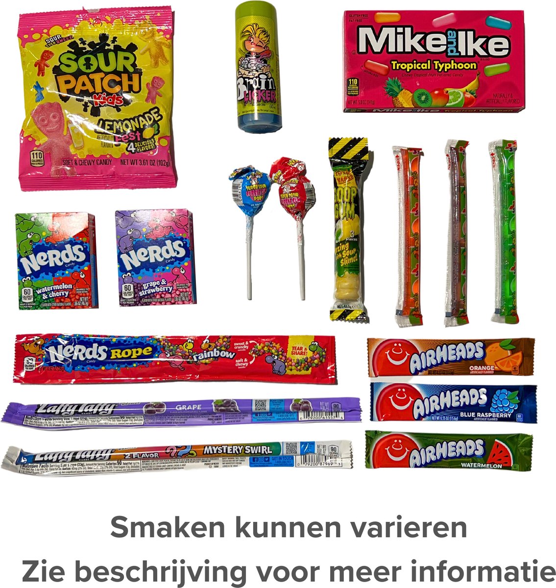 Amerikaanse snoep box - 17 delig - Amerikaans snoep - Zoet - Air heads ...