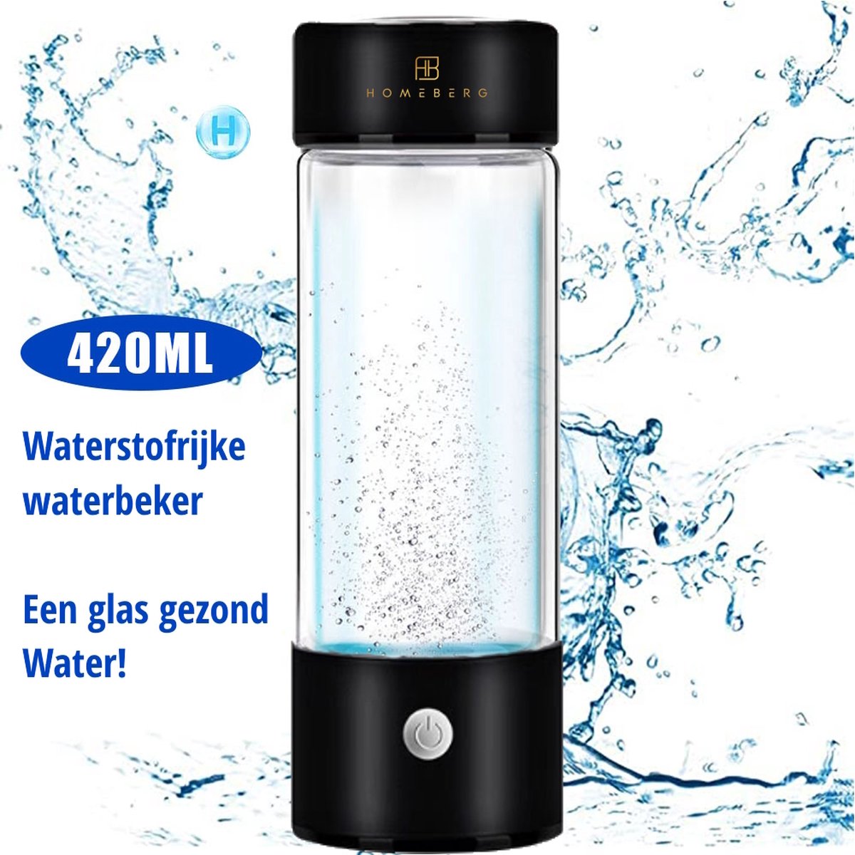 HomeBerg - Waterstofgenerator - Gezond Water - Antioxidanten - H2 Water ...