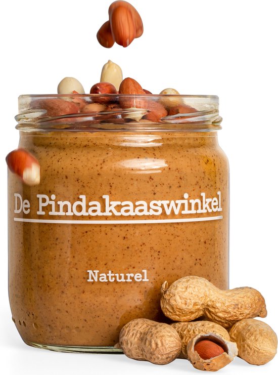 De Pindakaaswinkel Naturel Pindakaas - 3 potten | bol