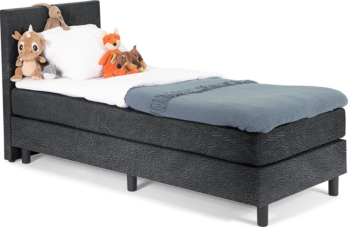 Kinder Boxspring luxe 100x200 Antracite | bol