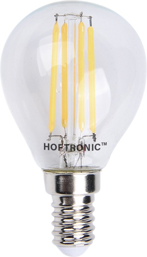 HOFTRONIC - Voordeelverpakking 10X E14 LED FIlament lampen - 4 Watt 470lm - 2700K Warm... | bol