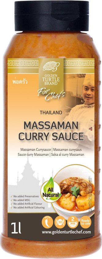 Golden Turtle Chef Massaman Currysaus 1000 ml | bol