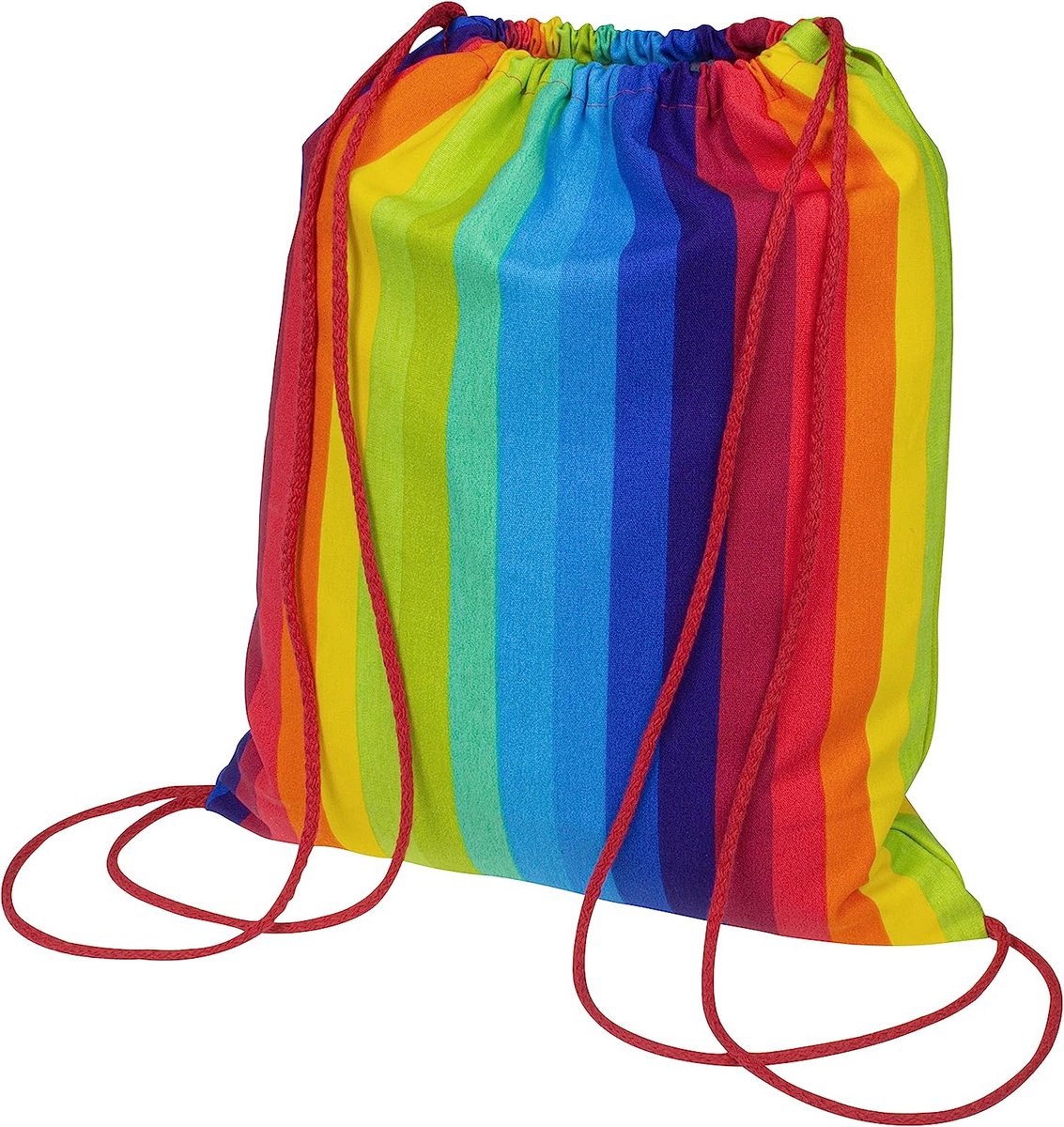 Regenboog rugzak katoen 220g dik 38 x 42 cm regenboog trots tolerantie, rugzak | bol.com