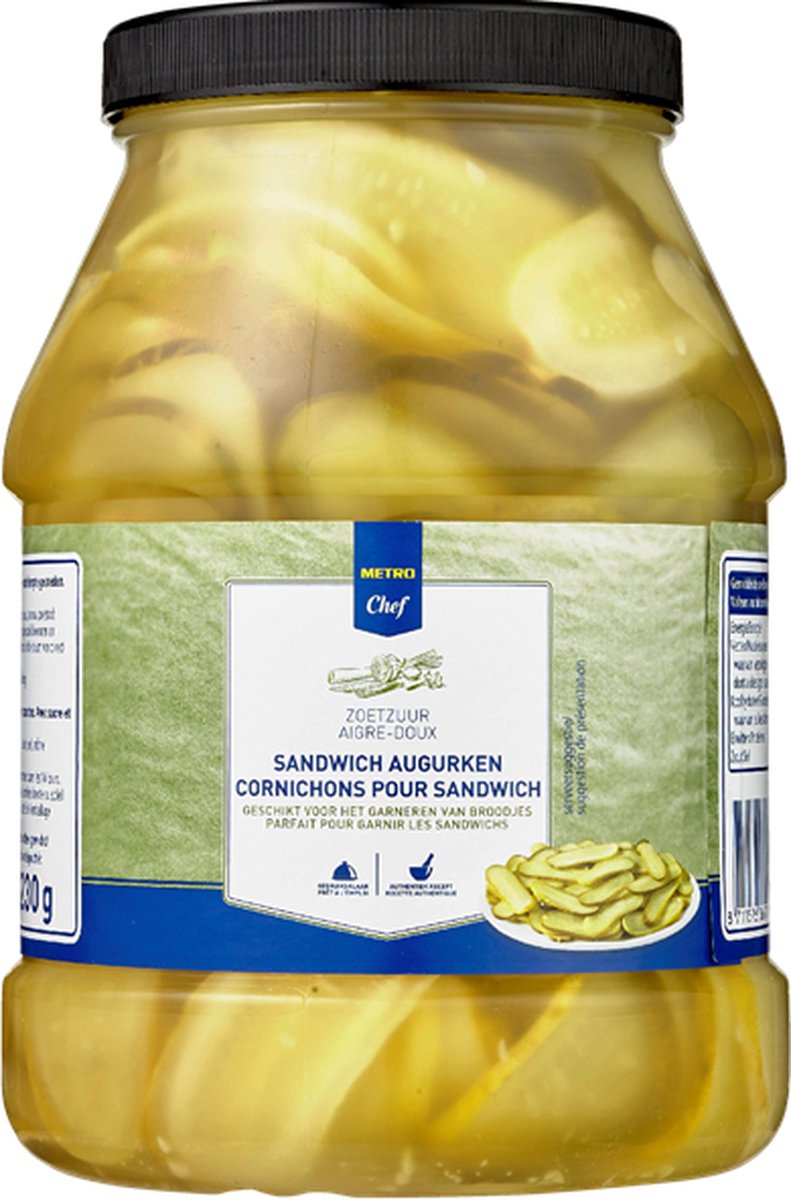 METRO Chef Sandwich augurken 2 x 2300 gram | bol.com