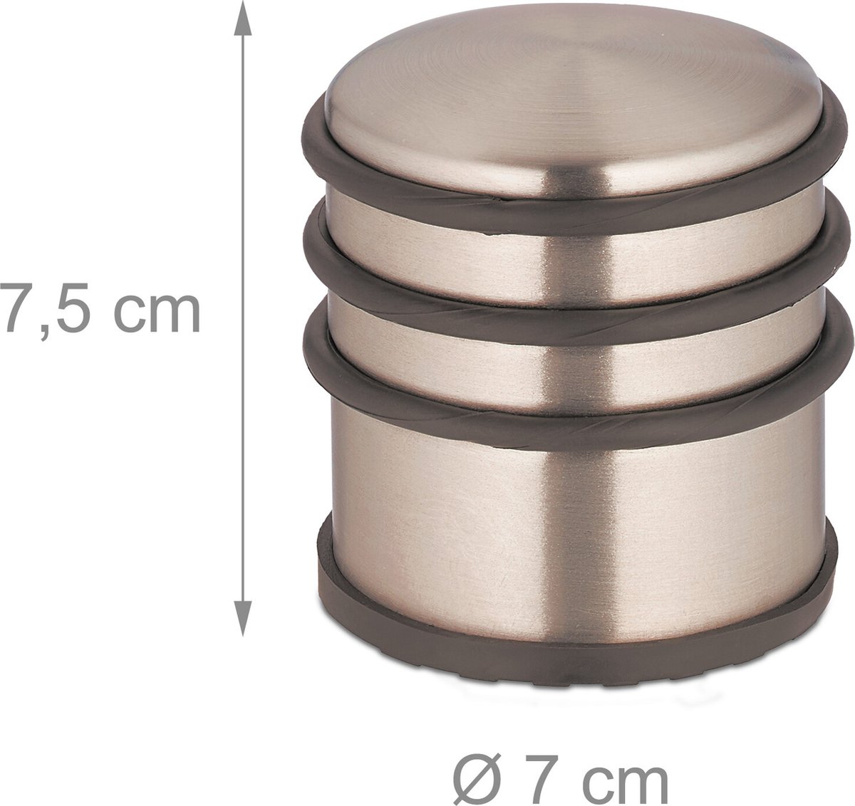 Relaxdays deurstopper rvs - hoge deurstop binnen - zonder boren - zwaar ...