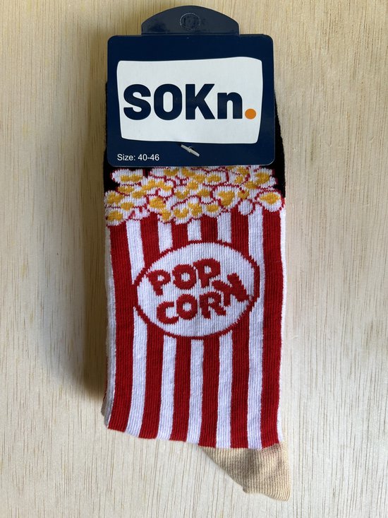 SOKn. Trendy sokken *POPCORN* maat 40-46 (ook leuk om kado te geven ...