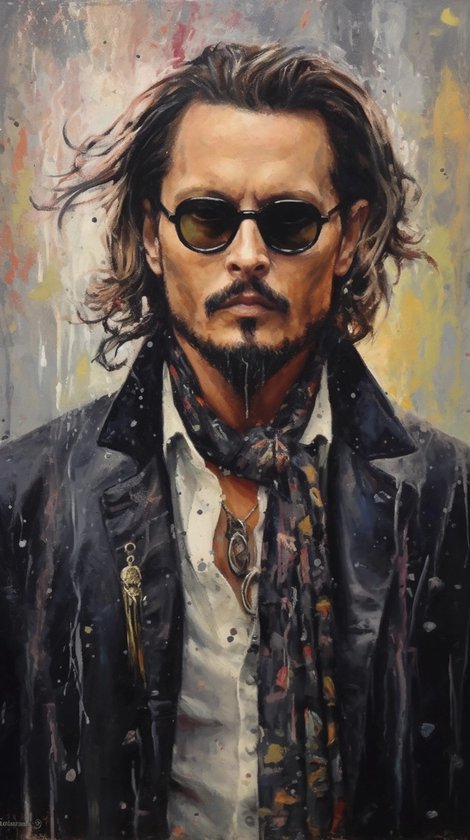 Acteur Poster - Johnny Depp Poster - Portret - Johnny - Abstract Poster ...