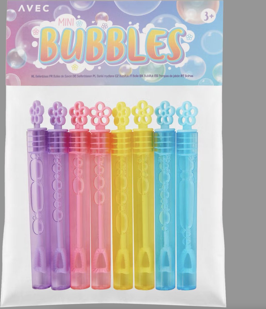 Bellenblaas bloemen | traktatie | uitdeelcadeautje | 8 stuks | pastel ...