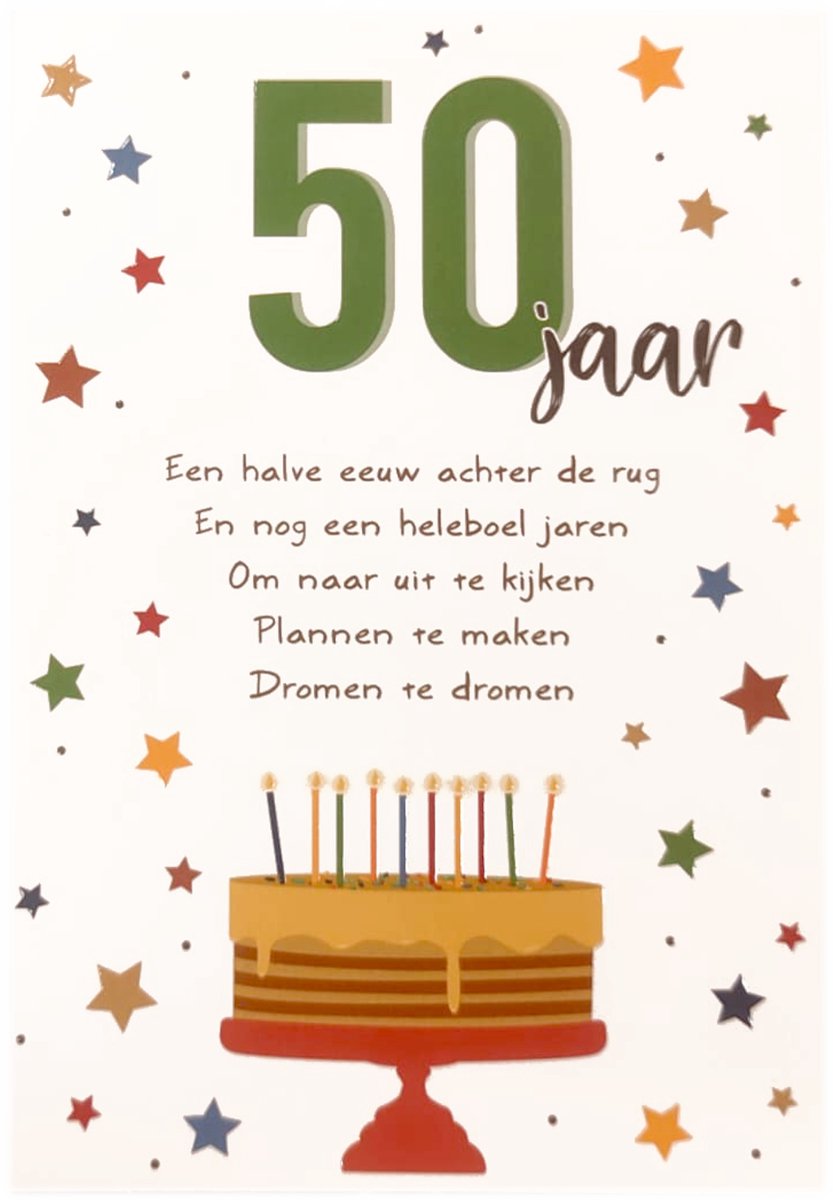 Kaart - Intense - 50 jaar - TE021-D | bol.com