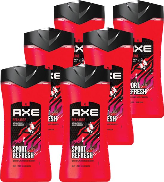 Axe 3-in-1 Douchegel, Facewash & Shampoo - Sport Refresh - 6 x 400 ml ...