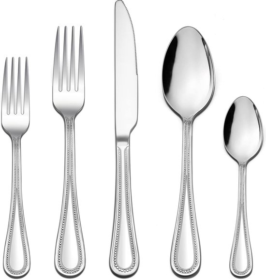 Bestekset, 30-delig, bestekset, eetbestek voor 6 personen, roestvrij ...