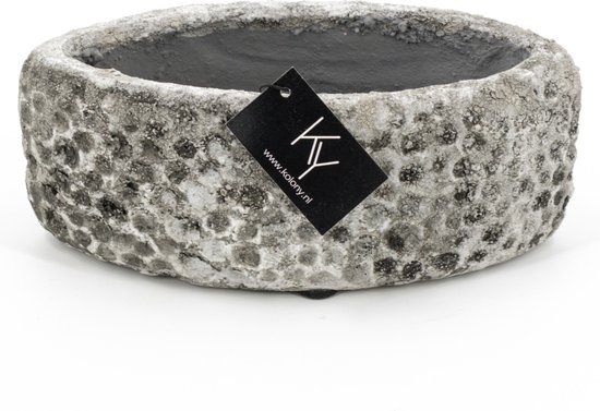 HomeBound by KY | Aardewerk vaas beton | 20x9,5x7,5cm | vaas beton | bol
