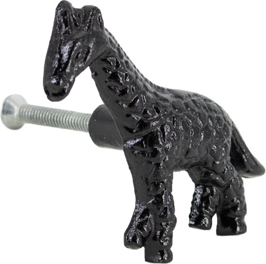 HomeBound by KY | Knopje metaal giraffe zwart | 4.5x3.5x3cm ...