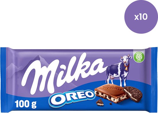 Milka tablet melkchocolade met Oreo vulling - 100g x 10 | bol