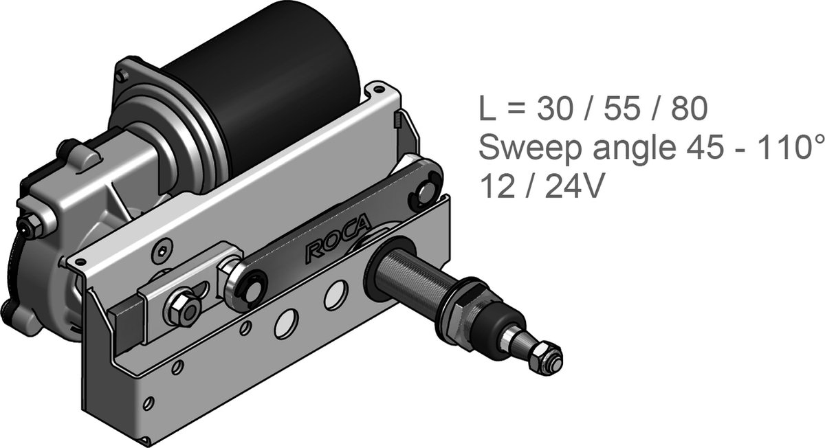Roca W25 Ruitenwissermotor 24V | bol
