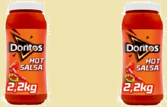 Doritos Nacho tortilla chips pittige tomaten salsa saus, tube 2205 gr | bol