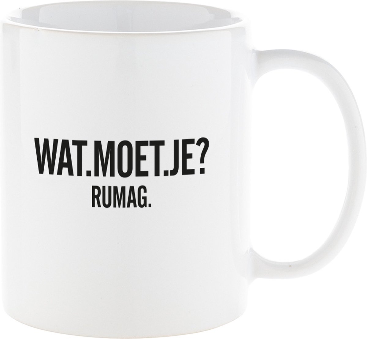 RUMAG Mok - Wat moet je? - Mok met grappige leuke tekst | bol
