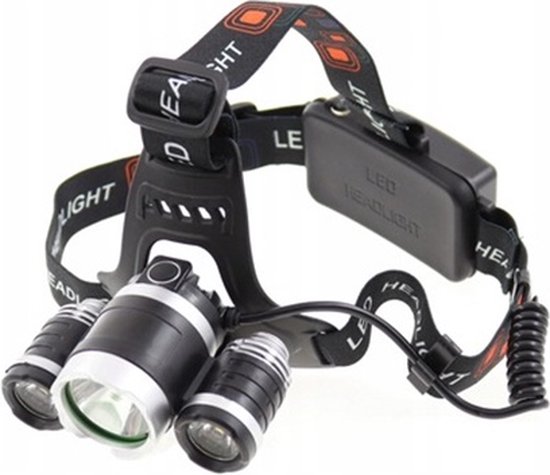 Waterproof Verstelbare LED Hoofdlamp - inclusief 2 oplaadbare batterijen - Zwart | bol