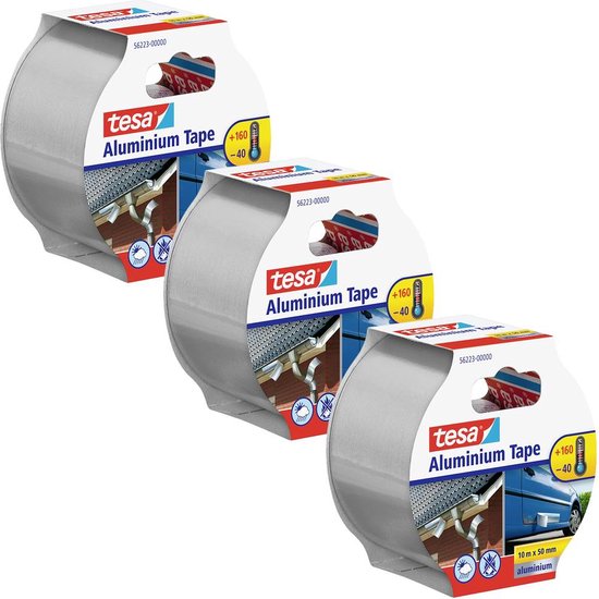 tesa 56223-00500-12 Aluminium tape Aluminium (l x b) 10 m x 50 mm 3 ...