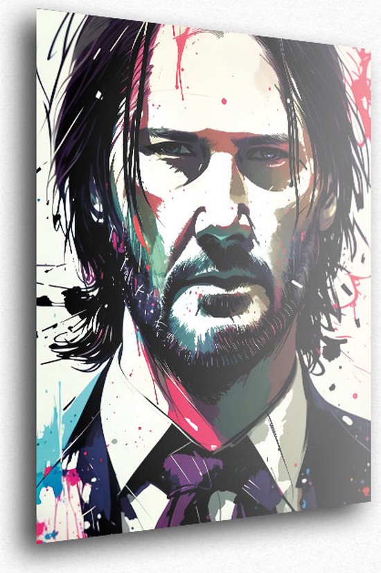 Angry John Wick poster - Luxe Metalen Wall Art 64 / 45 cm. | bol.com