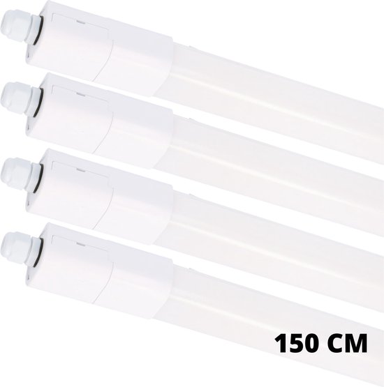 Proventa Set van 4 LED TL Lampen met armatuur 150 cm - Geschikt voor ...