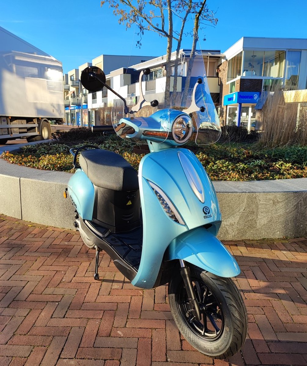 ESCOO Biënto Azore Blue - Elektrische scooter/brommer - 25 of 45km/h ...