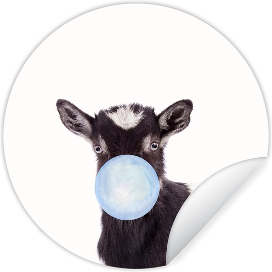 Behangsticker kinderen - Muursticker kinderkamer - Geit - Kauwgom ...